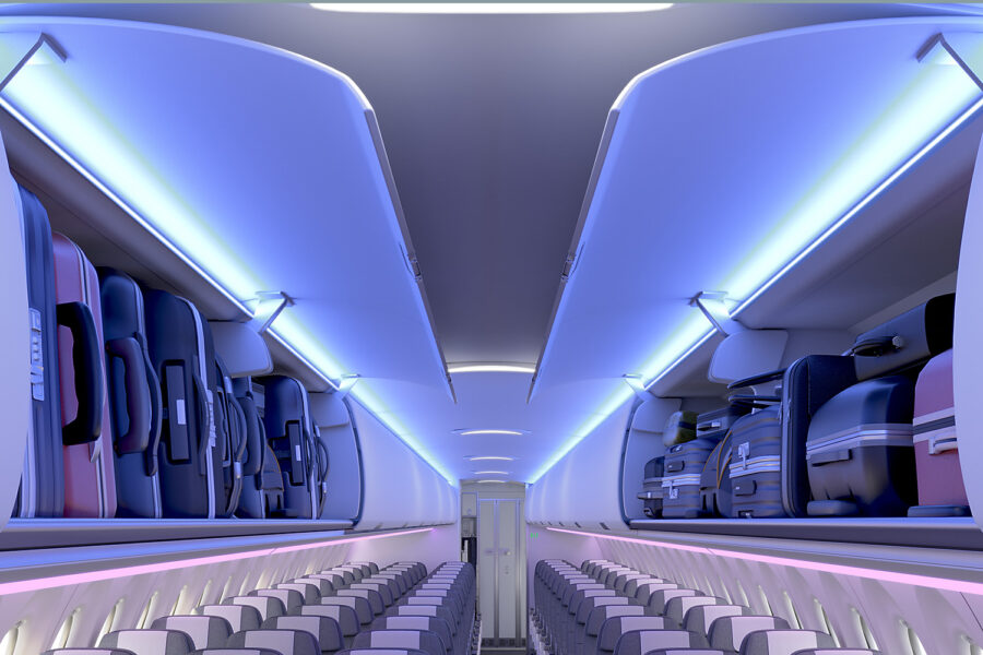 Airbus lanza la cabina AirSpace en el A220