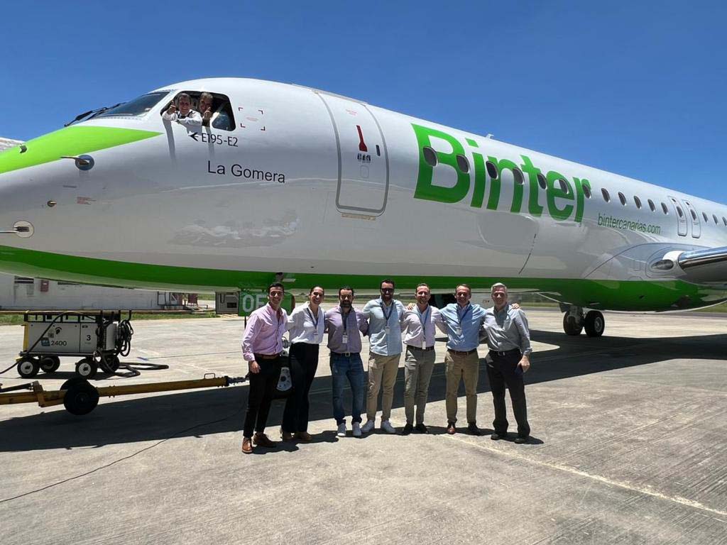 Binter recibe un nuevo Embraer E195-E2 - Fly News