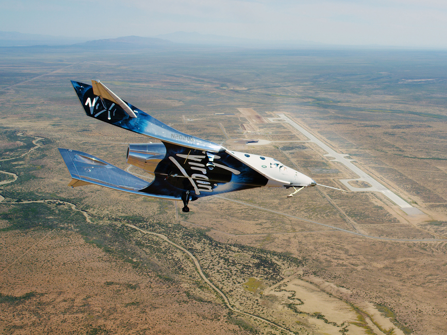 Primer vuelo del SpaceShipTwo VNS Unity desde el Spaceport America ...